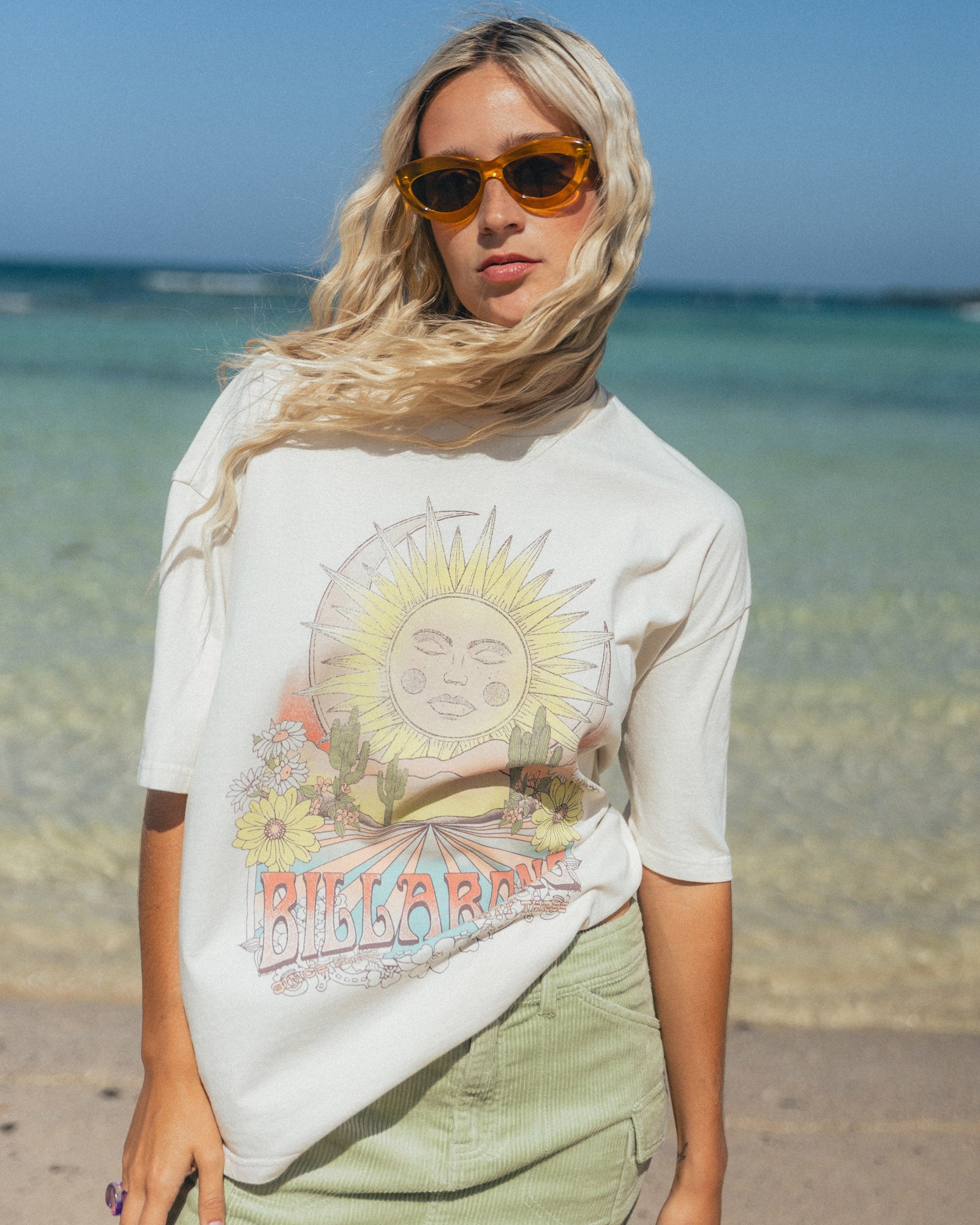 Womens Chasing Sunshine T-Shirt - SALT CRYSTAL | Billabong AU