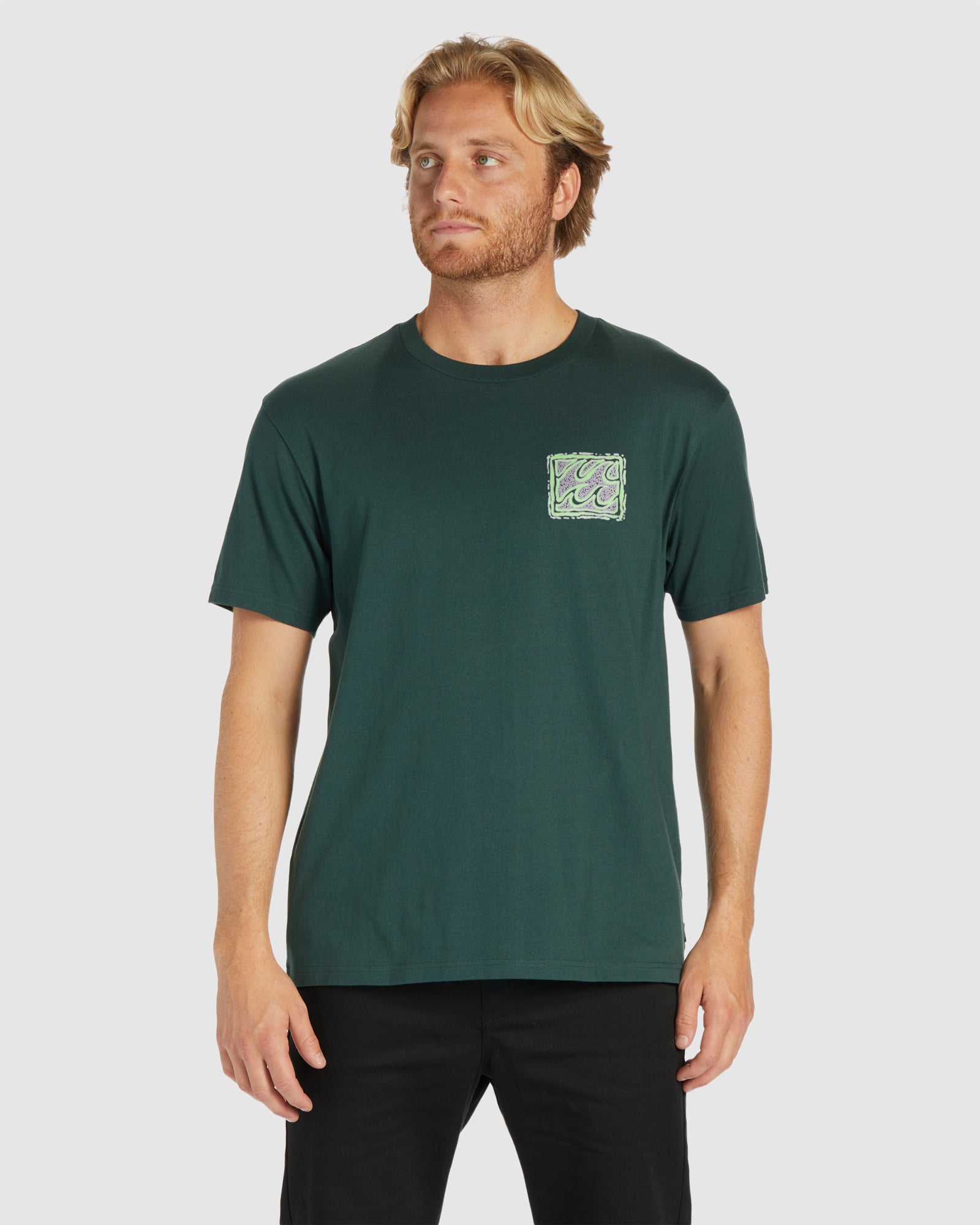 Mens Crayon Wave T-Shirt - DARK FOREST | Billabong AU