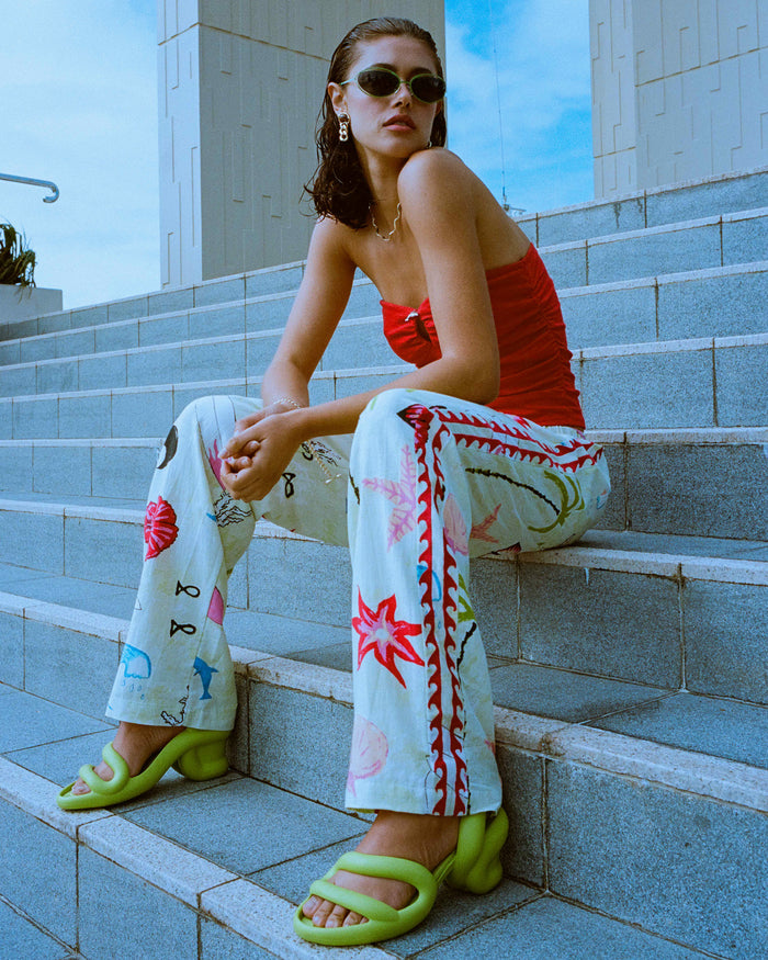 Womens Lottie Hall Elastic Pants – Sunny Lime – Billabong AU