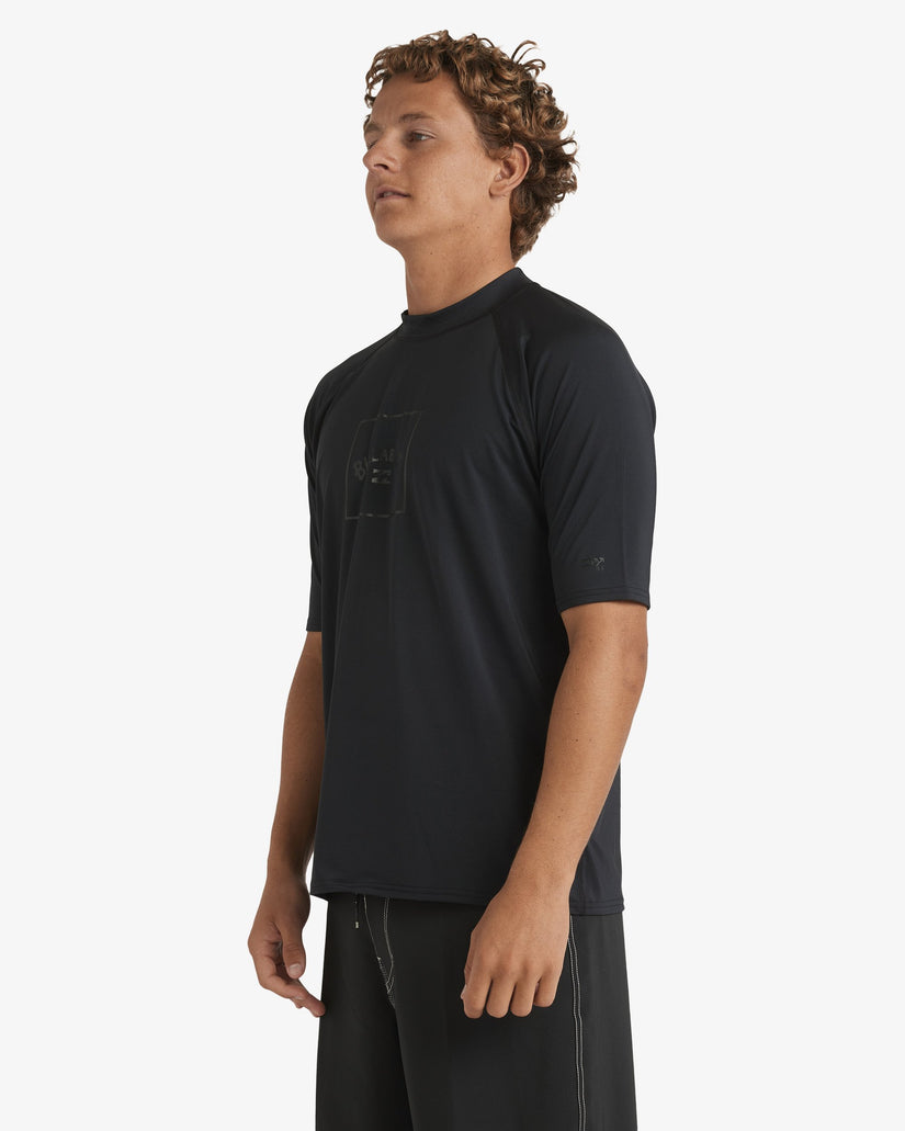 Mens Boxed Arch Rash Vest - STEALTH | Billabong AU
