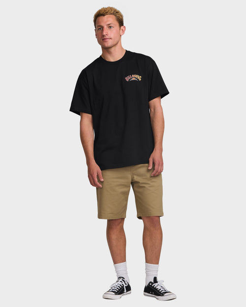 Mens Throwback Regular T-Shirt – Black – Billabong AU