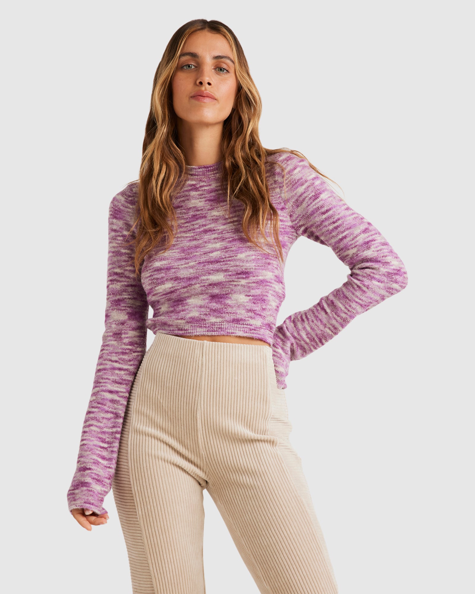 Womens Under The Sun Sweater - BRIGHT ORCHID | Billabong AU