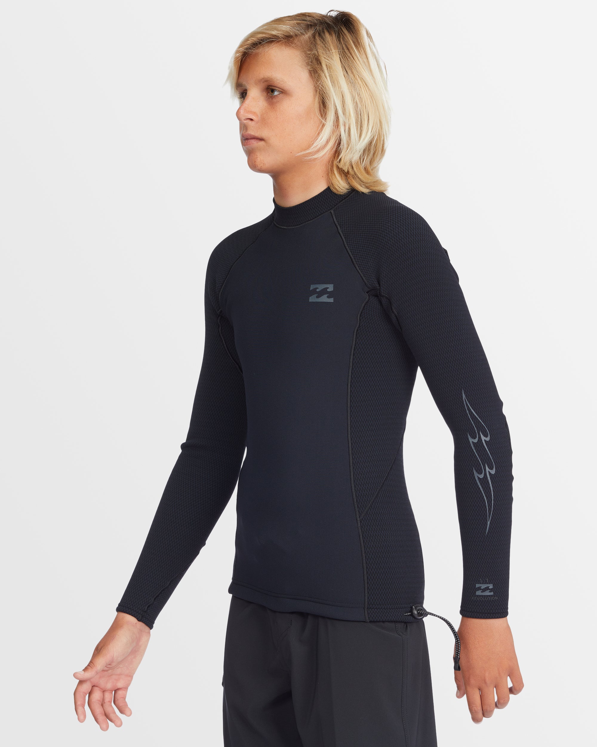 Boys 6-16 1/1mm Revolution B-Lock Wetsuit Jacket - BLACK | Billabong AU
