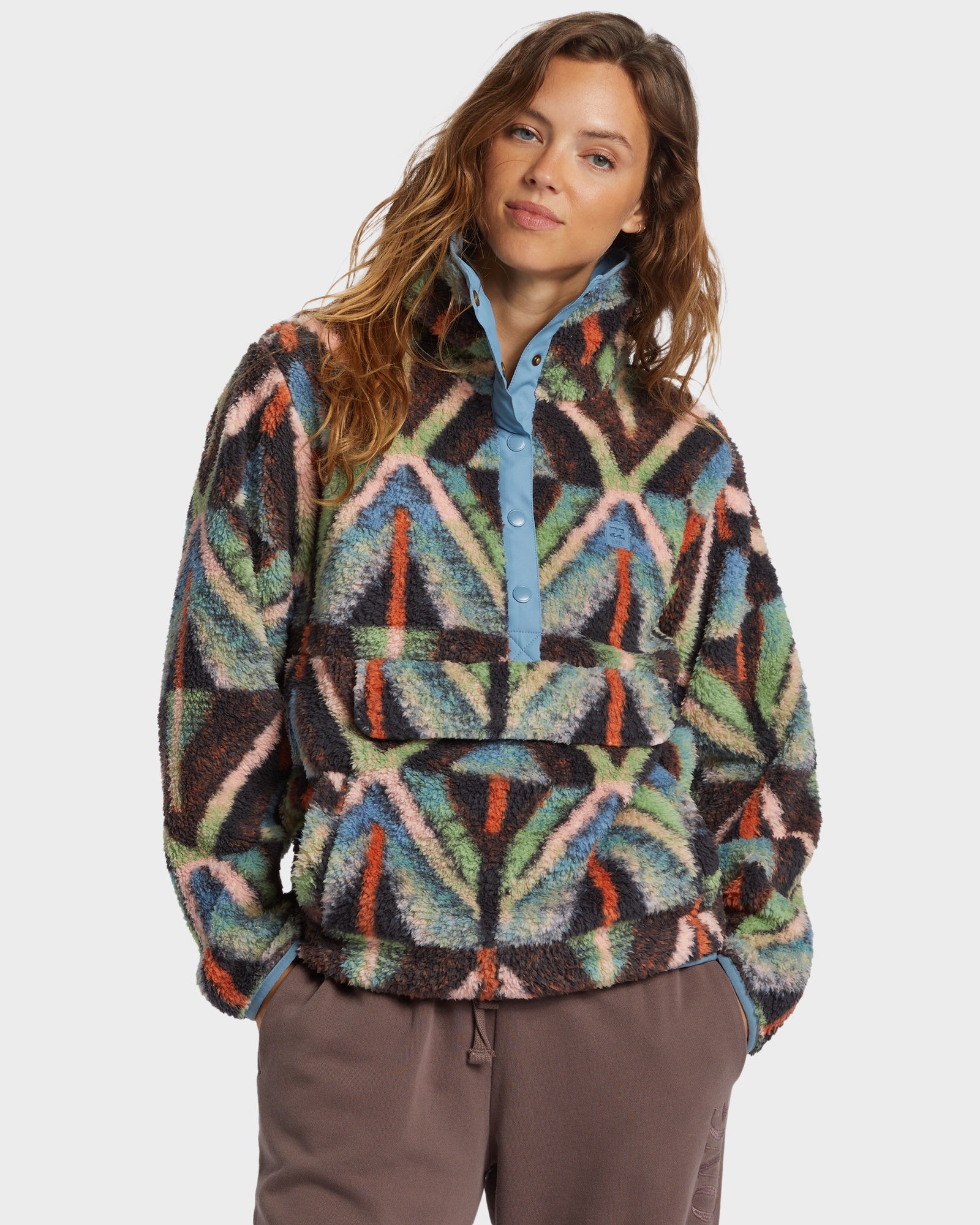 Womens Switchback Snap Up Fleece Pullover – Billabong AU