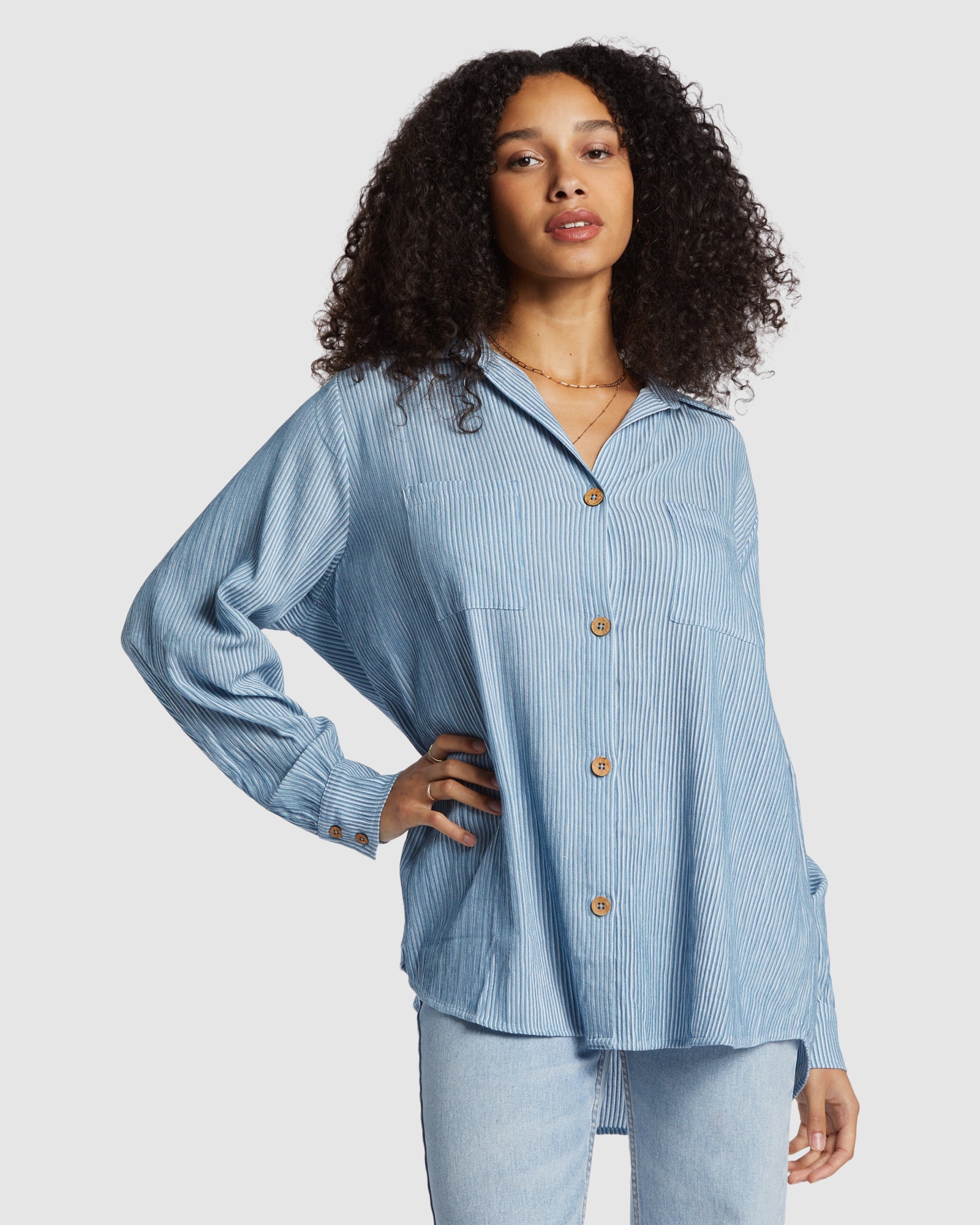 Womens Swell Blouse - BLUE SHADOW | Billabong AU