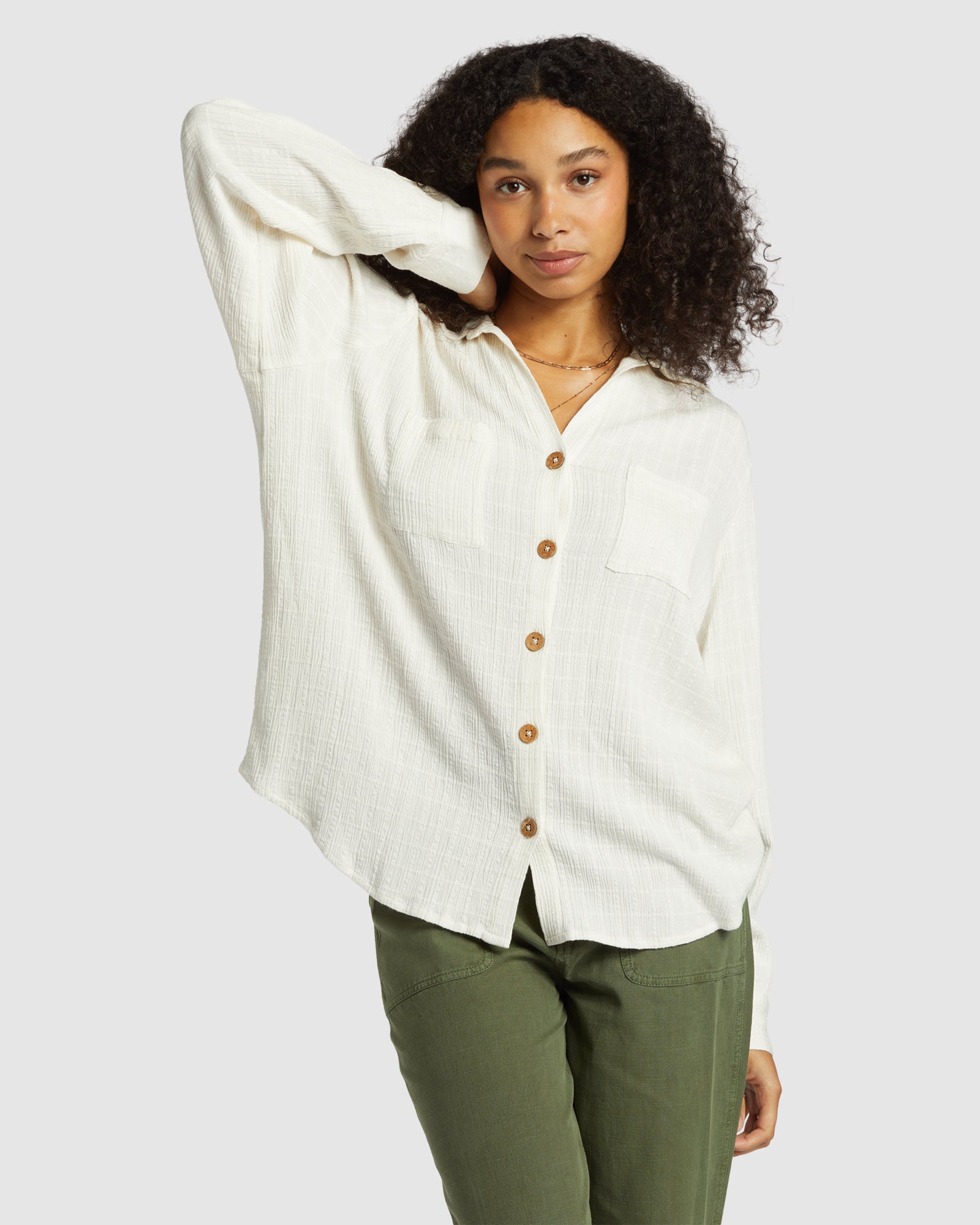 Womens Swell Blouse - SALT CRYSTAL | Billabong AU