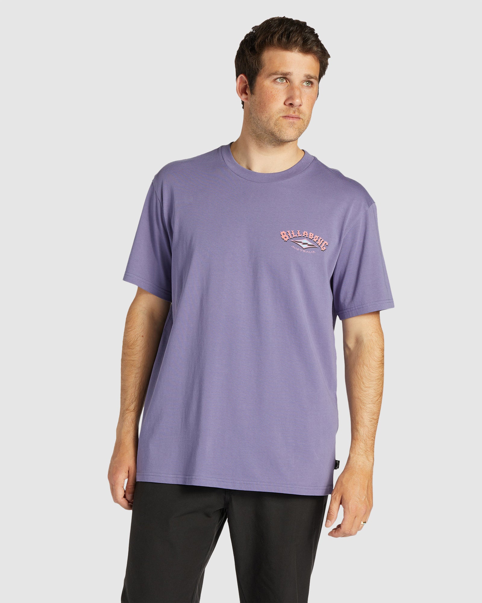 Mens A/Div Arch T-Shirt - DUSTY GRAPE | Billabong AU
