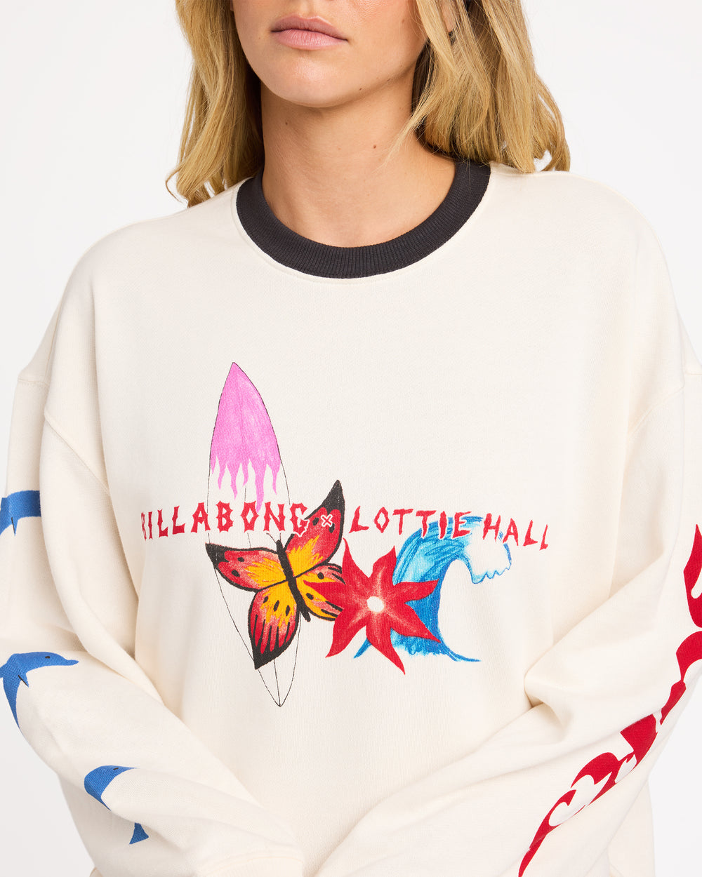 Womens Lottie Hall Crew Neck – Salt Crystal – Billabong AU
