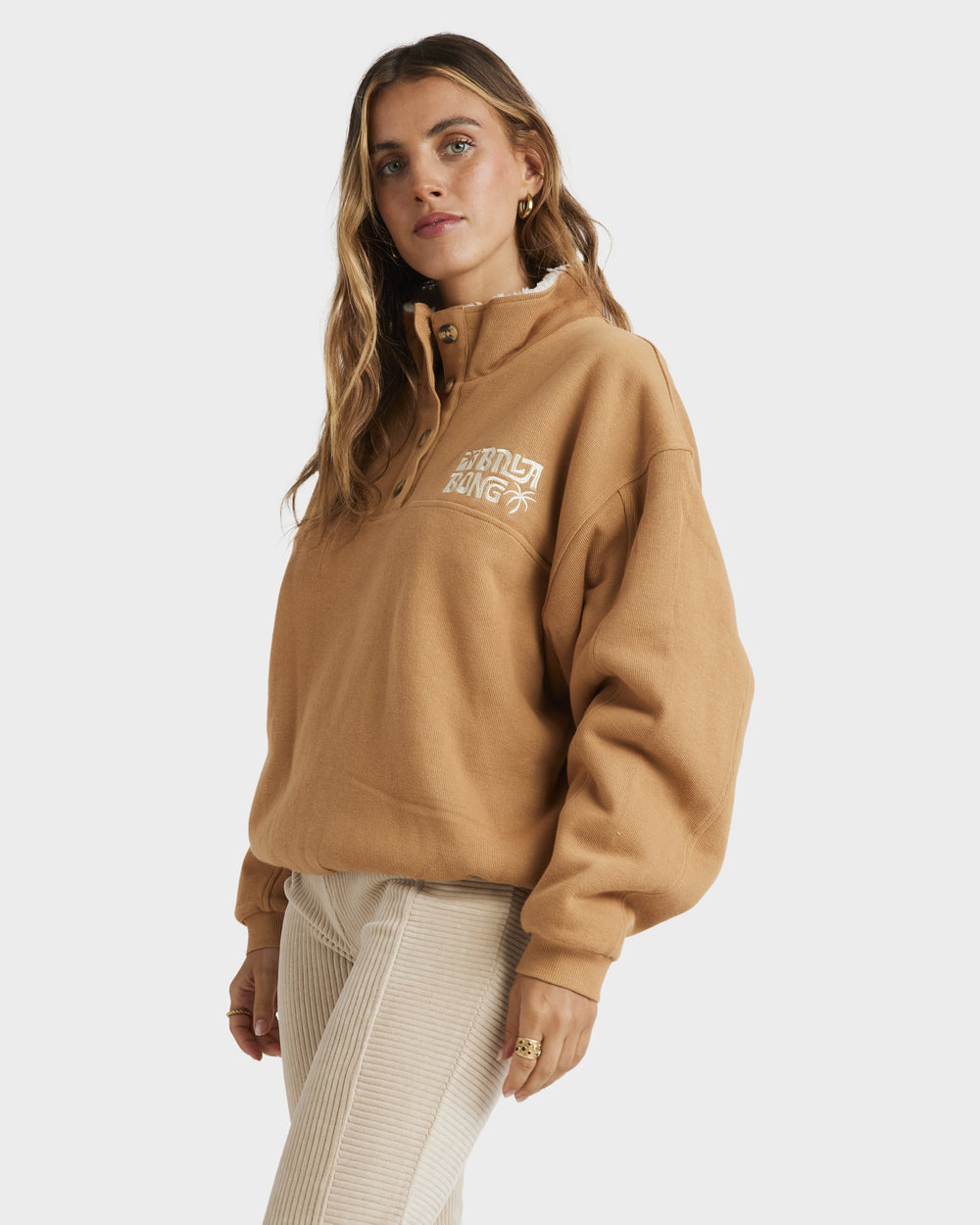 Womens Twisties Button Up Jumper – Billabong AU