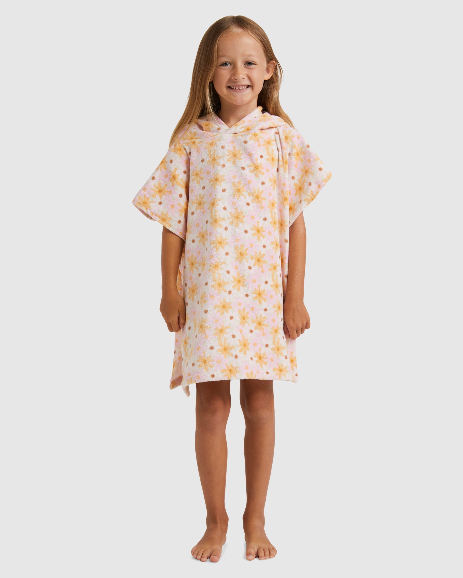 Girls 0-5 Little Daisy Hooded Towel - PALE PINK | Billabong AU