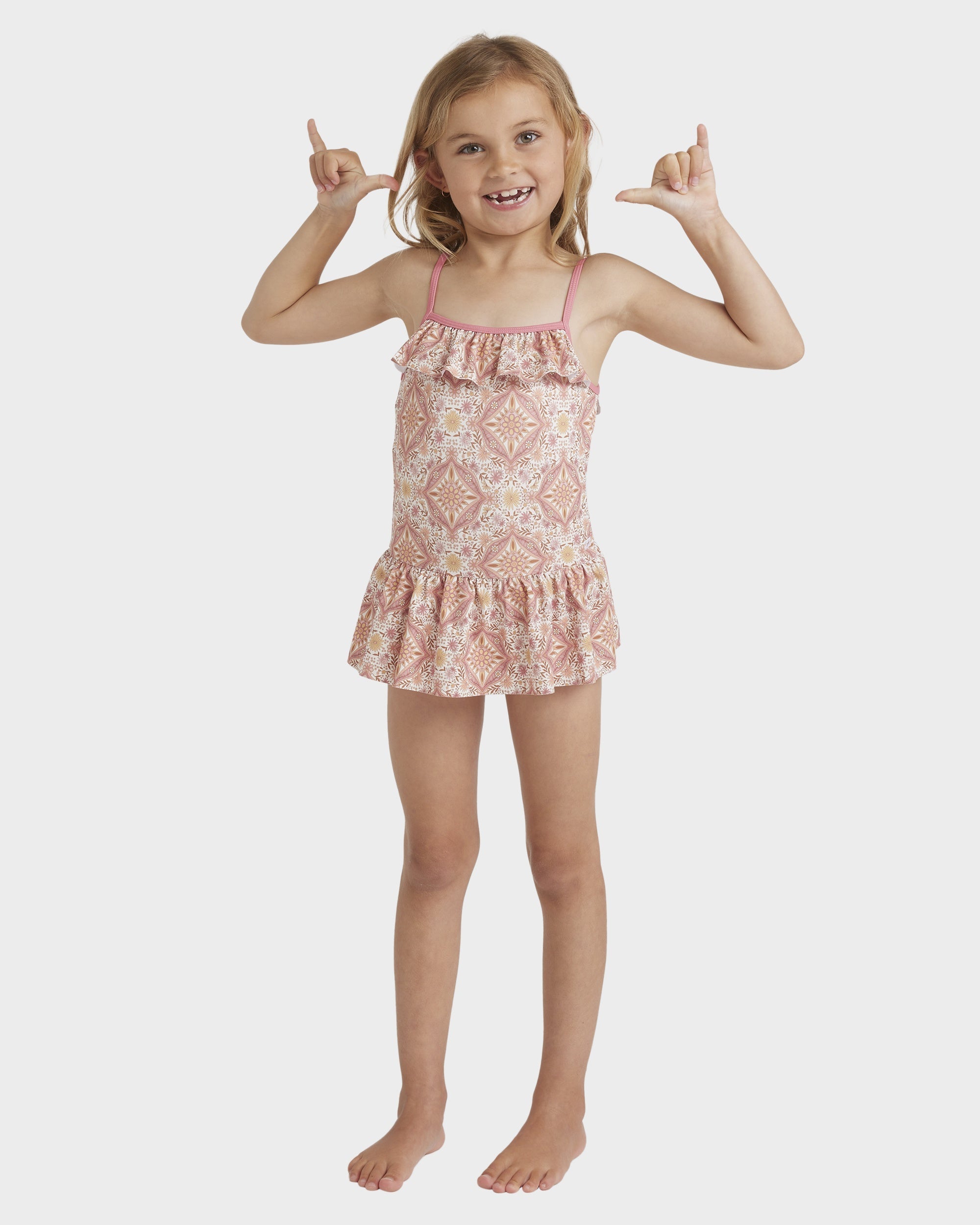 Girls 0-5 Just For You One Piece Swimsuit - WHITECAP | Billabong AU