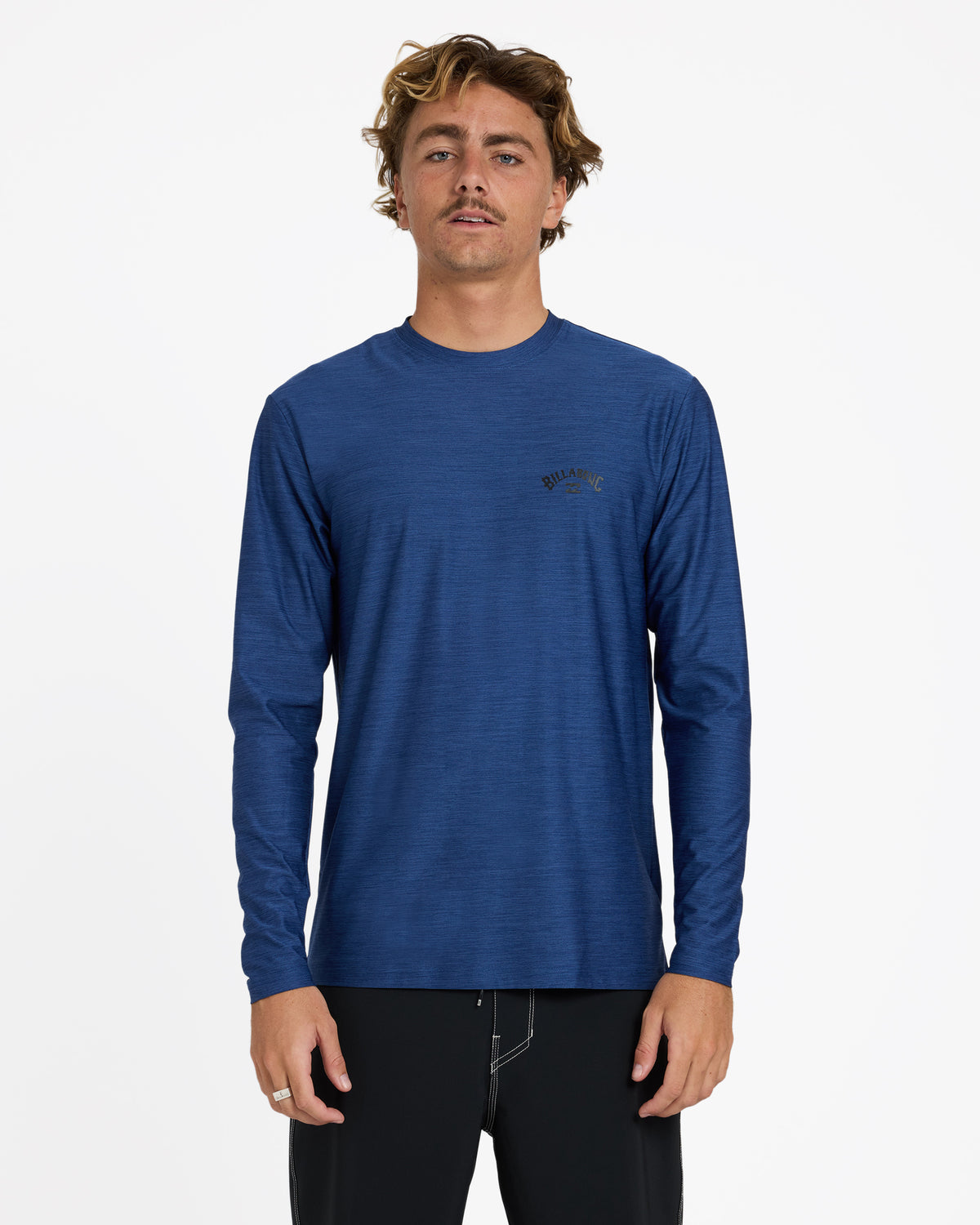 Mens Shoreline Loose Fit Long Sleeve Rash Vest – Denim Heather ...