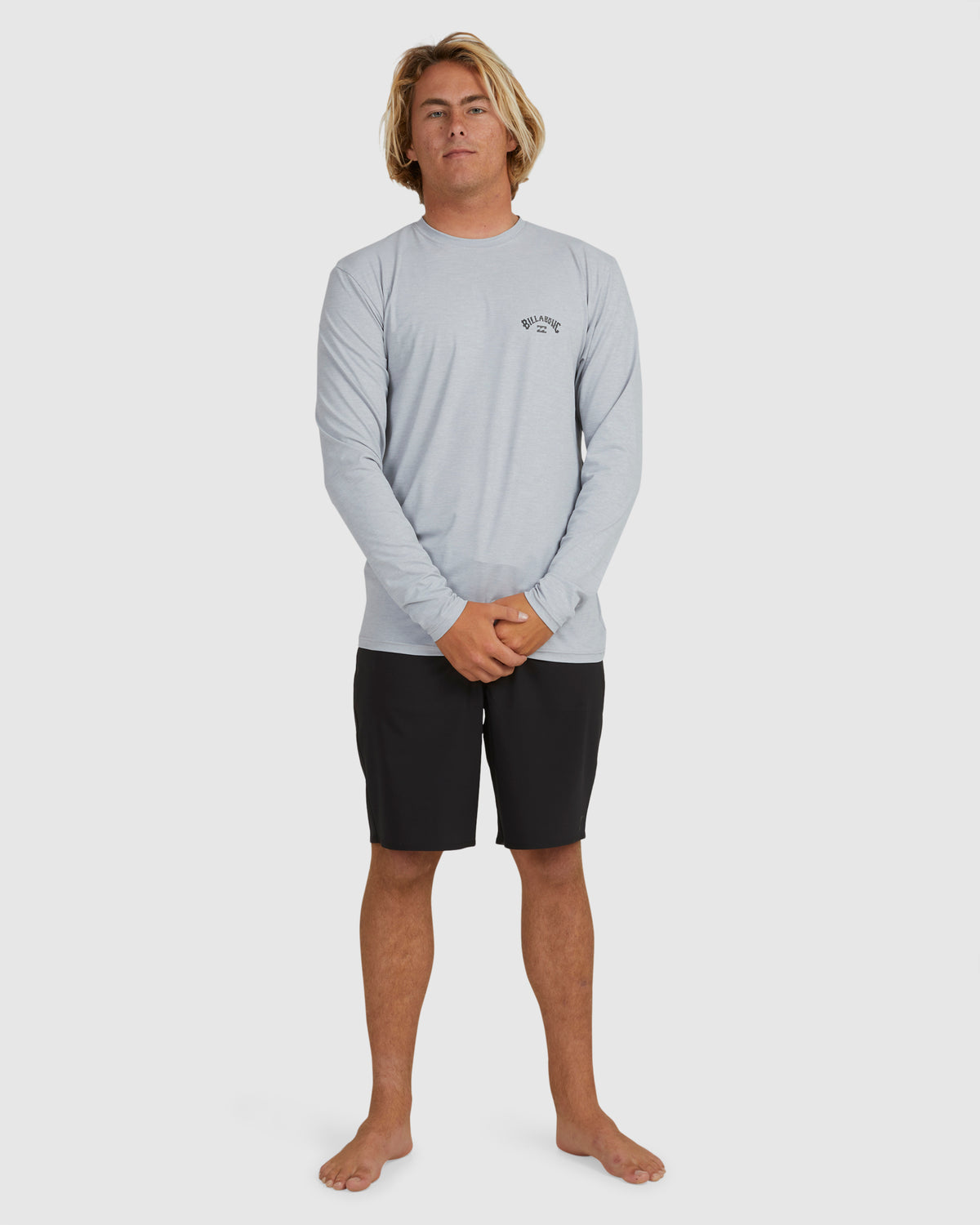 Mens Shoreline Loose Fit Rash Vest – Light Grey Heather – Billabong AU