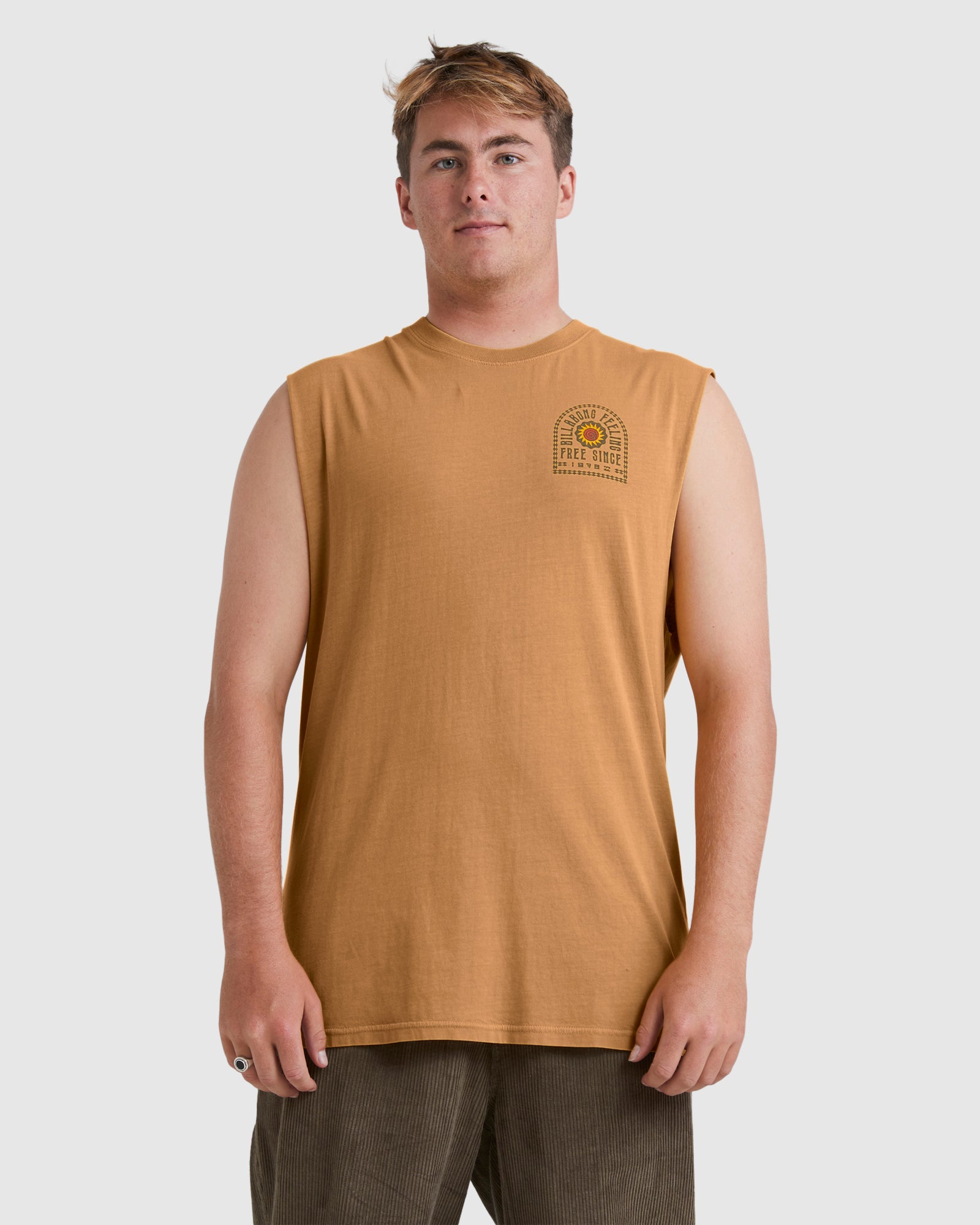 Mens Steady Tank Top - DUSTY GOLD | Billabong AU