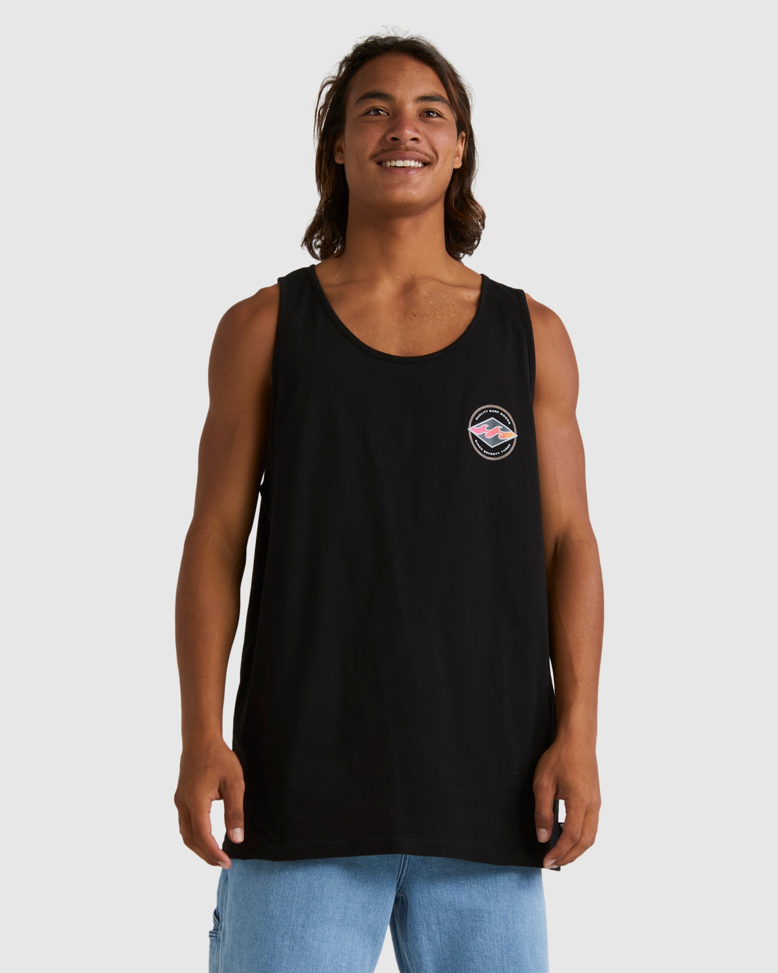 Mens Rotar Diamond Tank Top - BLACK | Billabong AU
