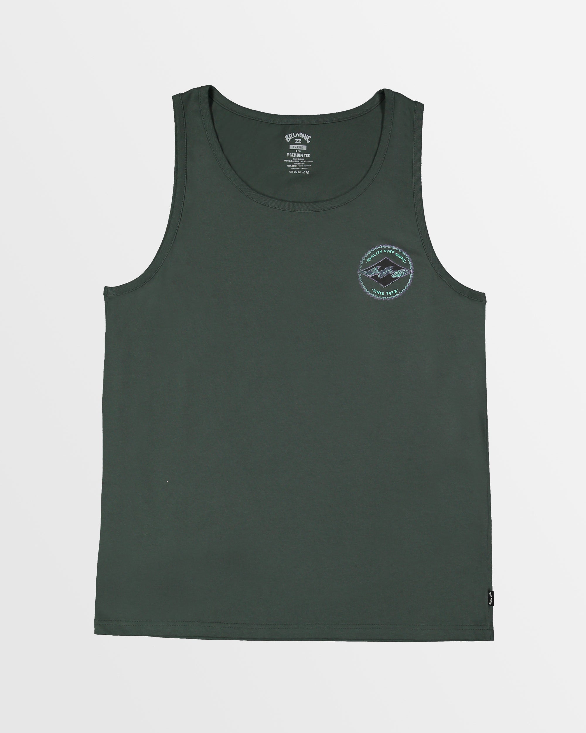 Mens Rotar Diamond Tank Top - SLATE GREEN | Billabong AU