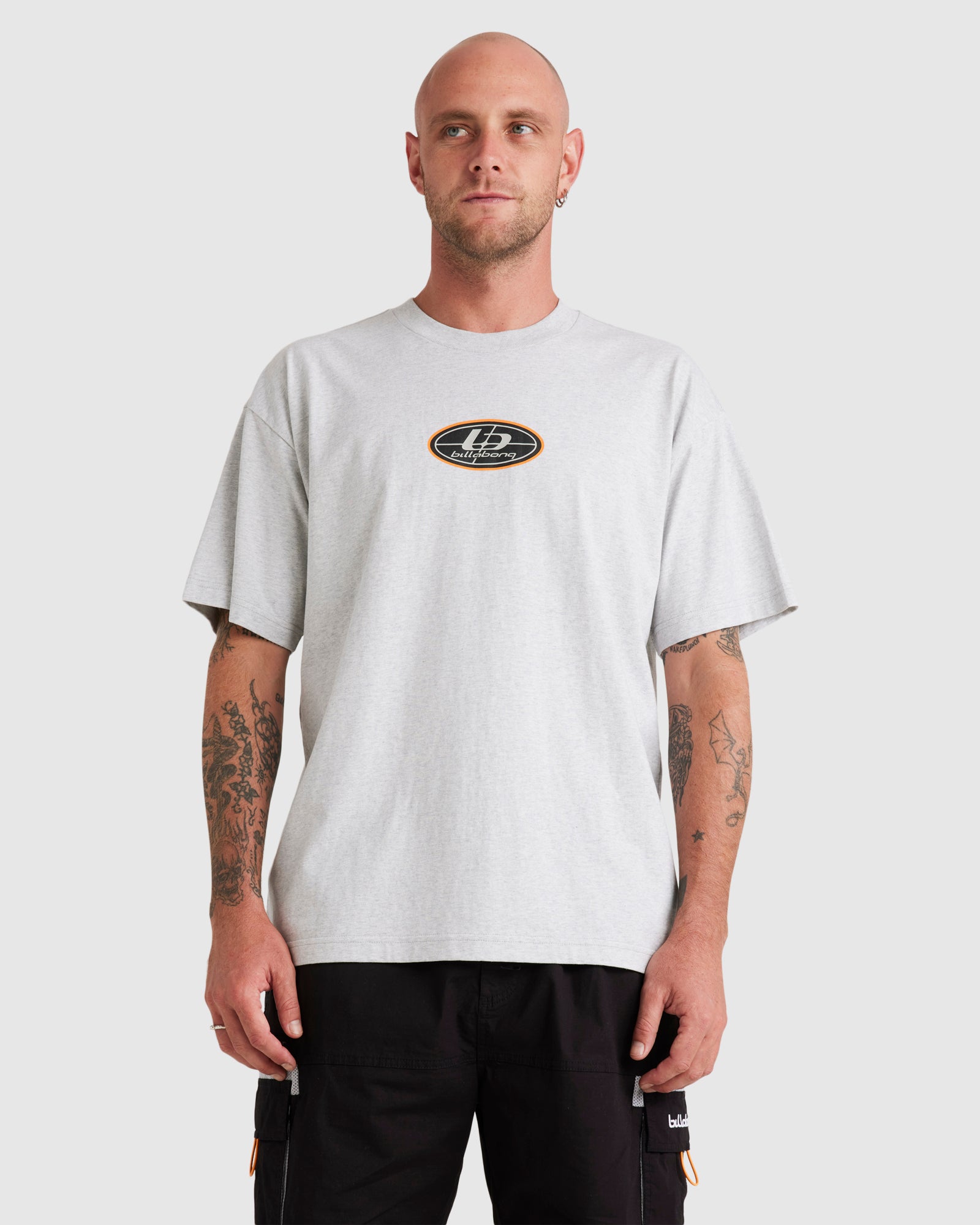 Mens Chrome Pill T-Shirt - LIGHT GREY HEATHER | Billabong AU